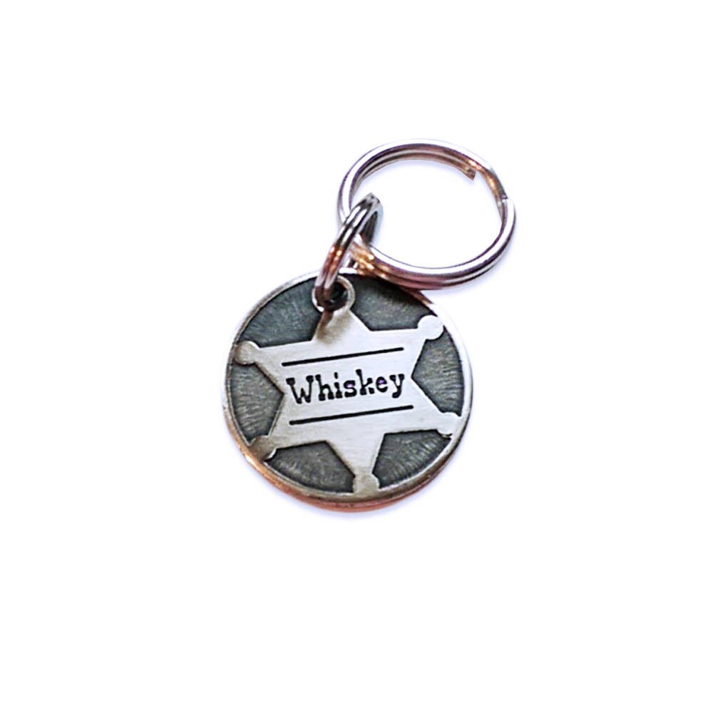 Personalized Dog ID Tag - Sheriff Badge - Star - Original - Silver ...