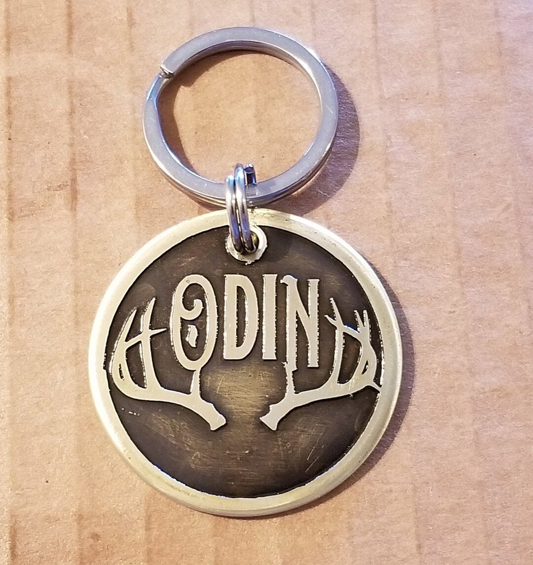 Personalized Hunting Dog ID Tag - Antler Dog Tag - Deer Antler Dog Tag ...
