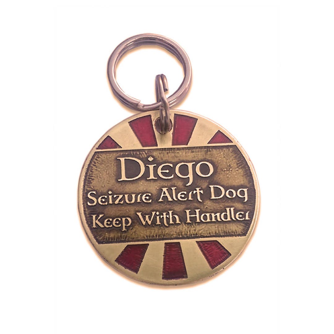 Dog Tag - Sunburst in Red - Dog Tags for Dogs - Pet ID Tags - Custom ...