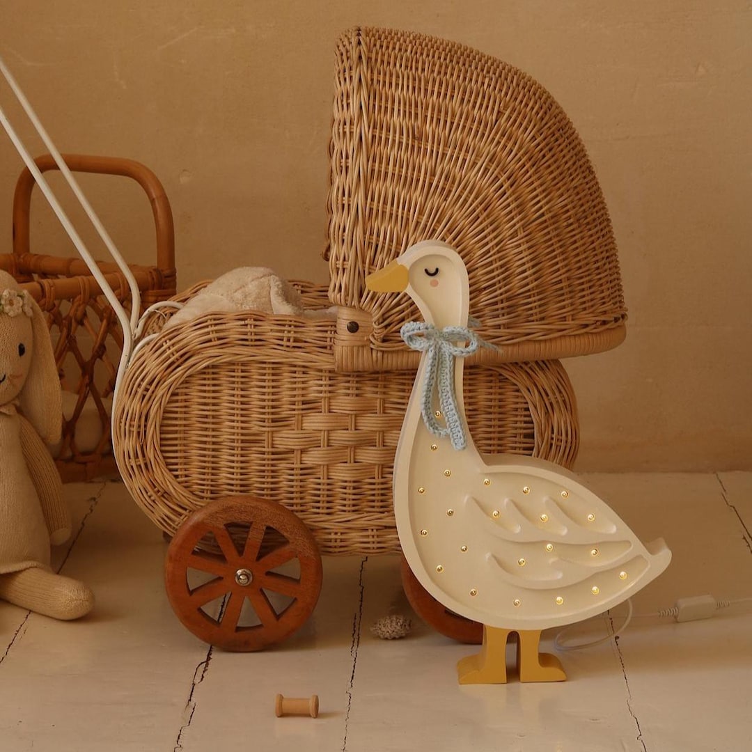 Rustic Goose Night Light – Wooden Nursery Lamp – Farmhouse Style Kids ...
