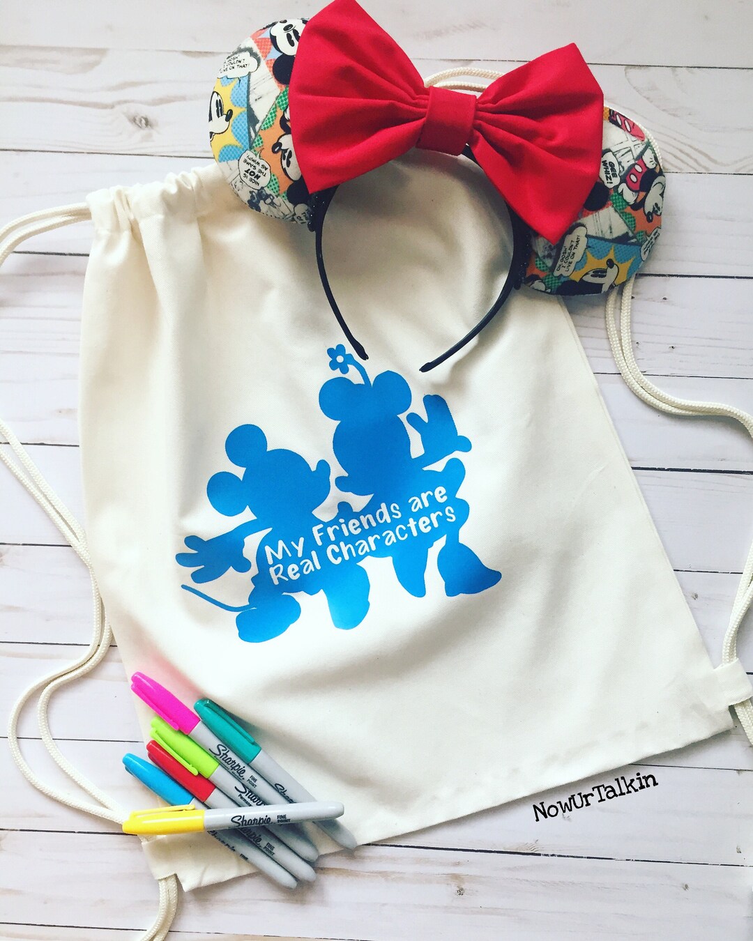 Characters Autograph Bag, Signature Bag, Cinch Sack, Drawstring ...