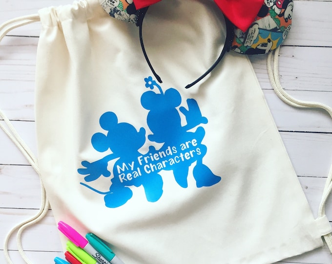 Characters Autograph Bag, Signature Bag, Cinch Sack, Drawstring ...