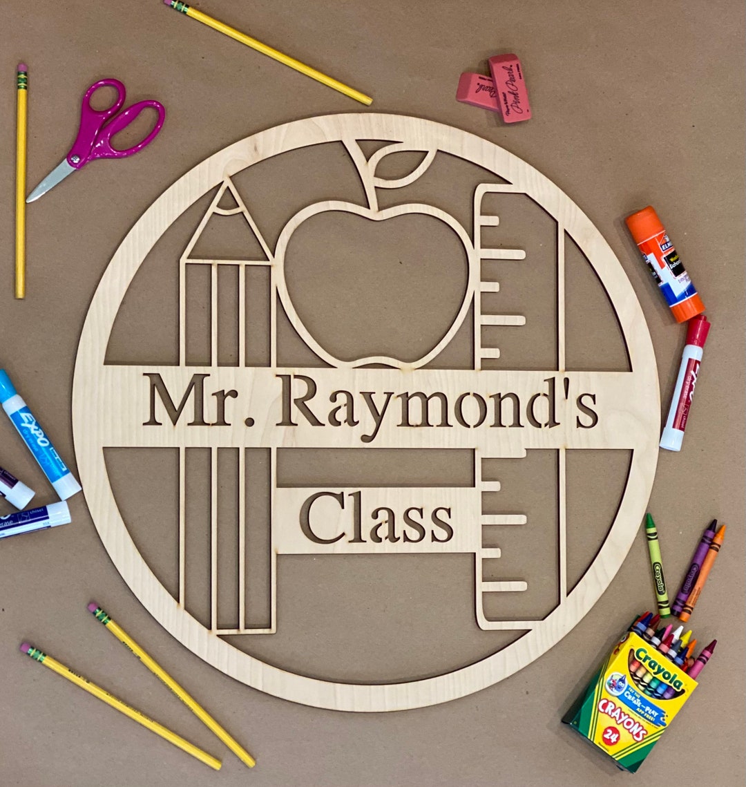 Personalized Teacher Wall Decor, Custom Door Hanger, Teacher ...