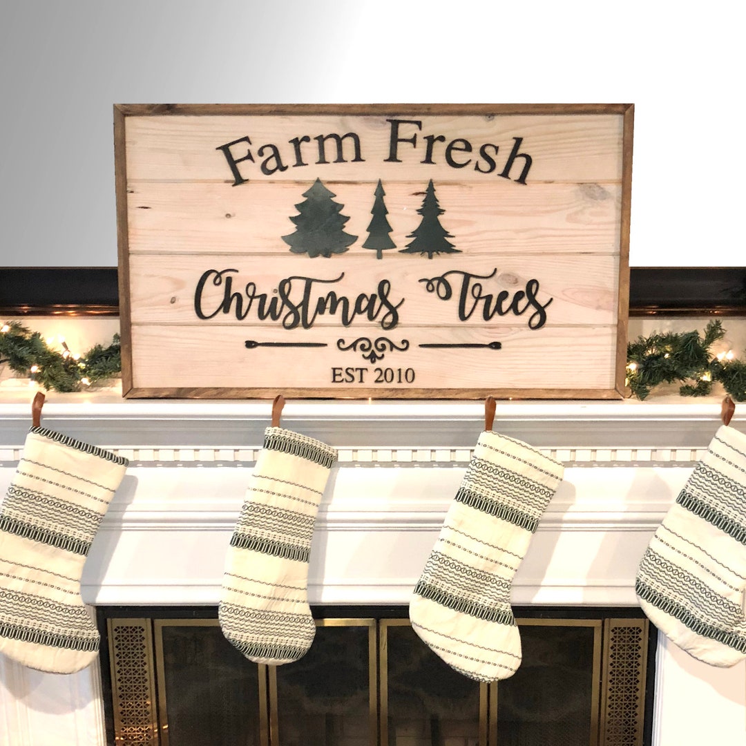 Christmas Farm House Decor, Farm House Christmas Sign, Fresh Farm ...
