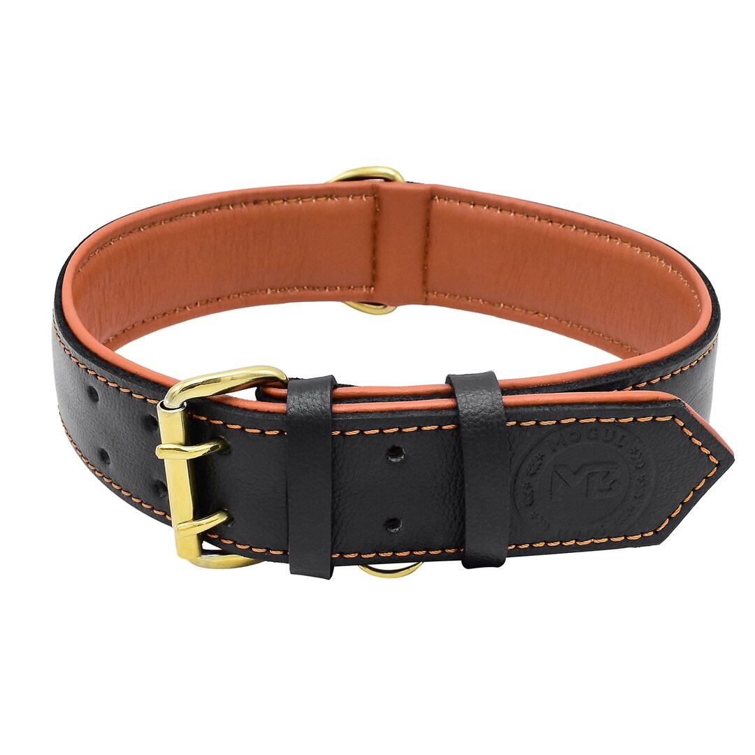 Leather Dog Collar, Full Grain Cowhide, Heavy Duty Dog Collar, Cowhide ...