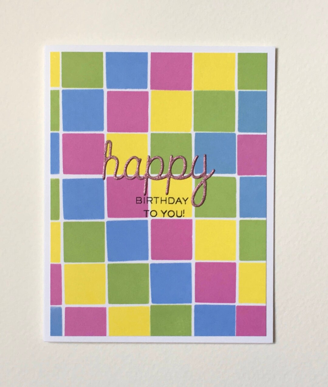 Handmade Birthday Card – Bright Colors Birthday Card – One of a Kind ...