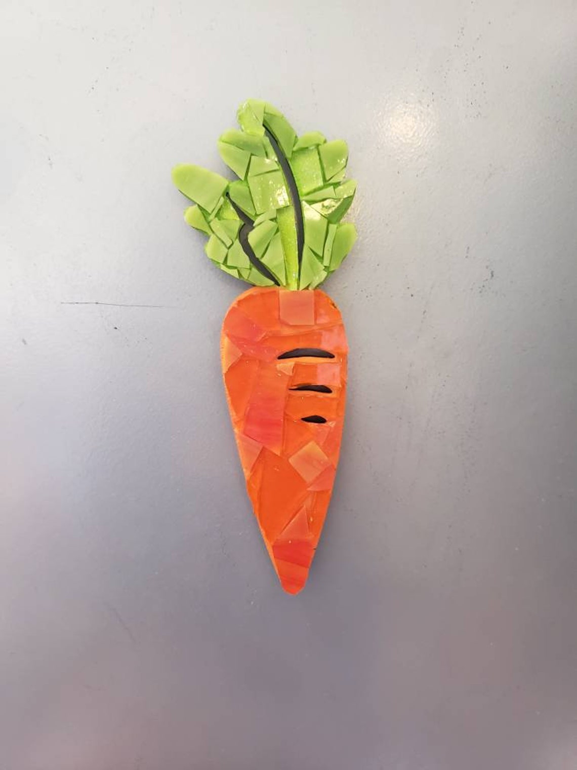 Glass Mosaic Carrot Magnet - Etsy