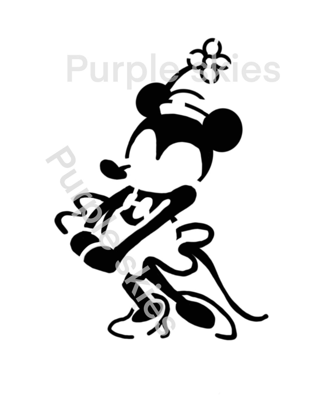 Vintage Minnie SVG File Stencil, Stencil Transfer - Etsy