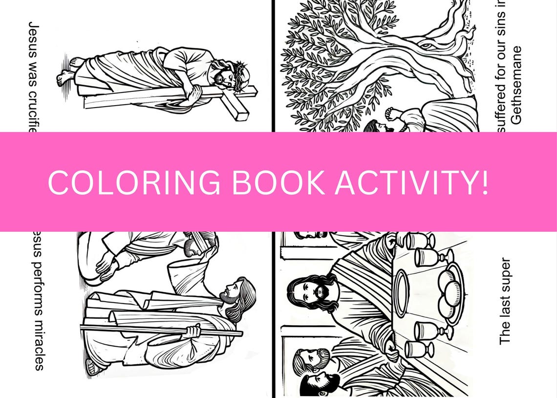 A Holy Week. Children’s Coloring Book. Sunday Book, Easter Sunday ...