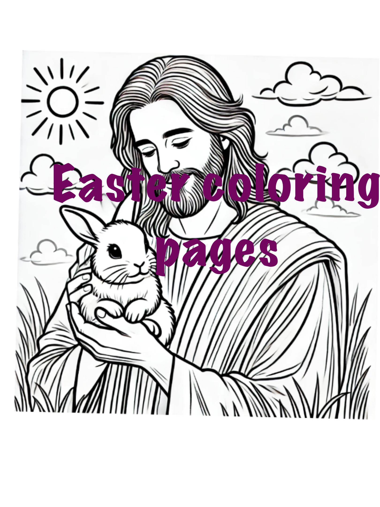Easter Coloring Pages Downloads, Christian Coloring, Kids Coloring Book ...