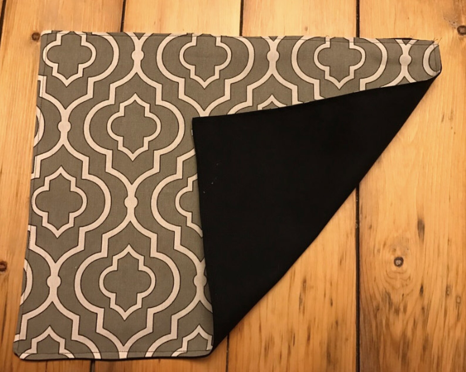 Patterned Grey & White / Black Placemats - Etsy