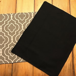 Patterned Grey & White / Black Placemats - Etsy
