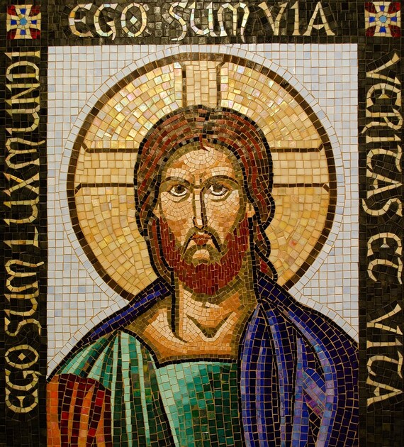 Jesus Christ Mosaic. Original Mosaic Mural. - Etsy