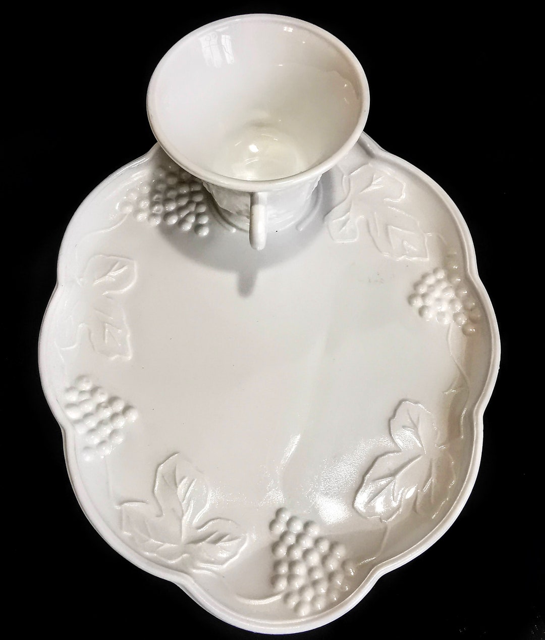 Harvest Milk Glass by Colony Snack Plate/luncheon Set - Etsy