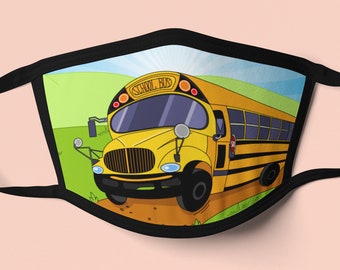 School Bus Face Mask - Etsy