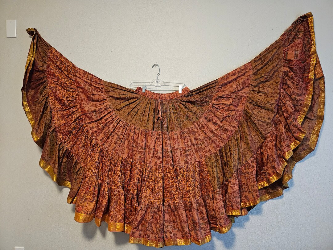 25 Yard Copper Iridescence Silk Skirts ATS Bellydance C12 - Etsy