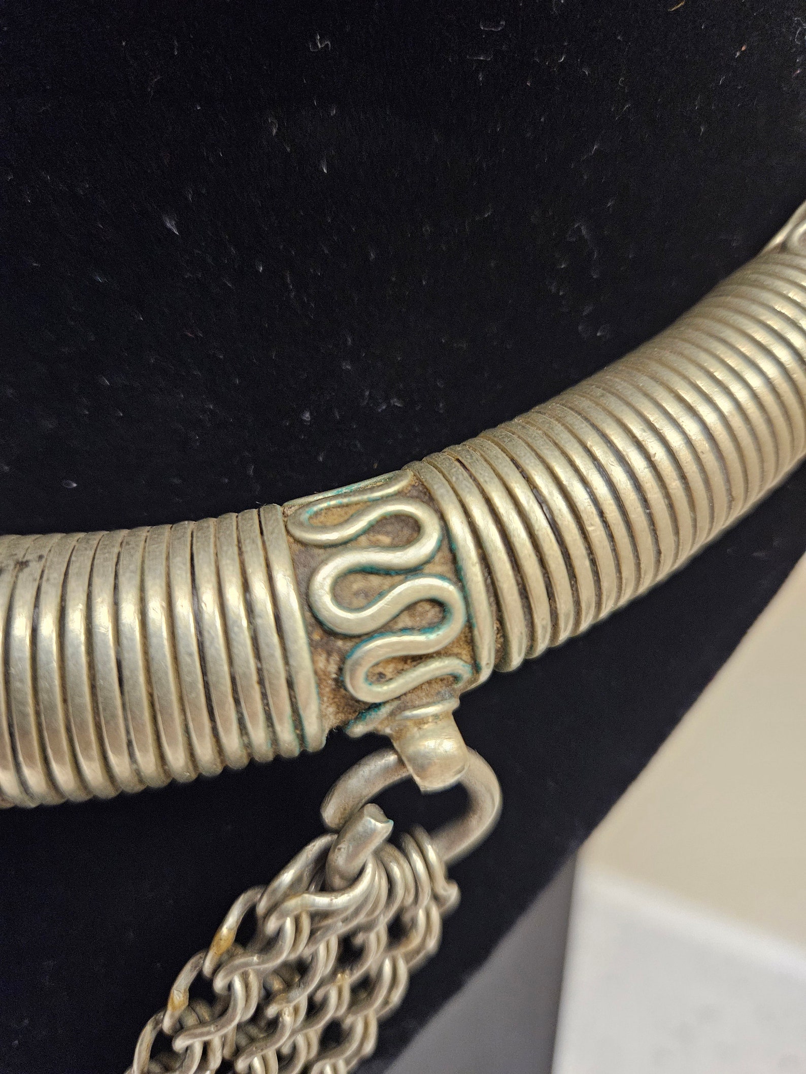 Vintage Gujarati Silver Tribal Torque Choker With Unique Handcrafted ...