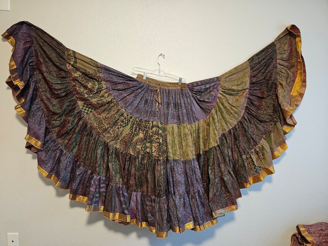 25 Yard Copper Iridescence Silk Skirts ATS Bellydance C10 - Etsy