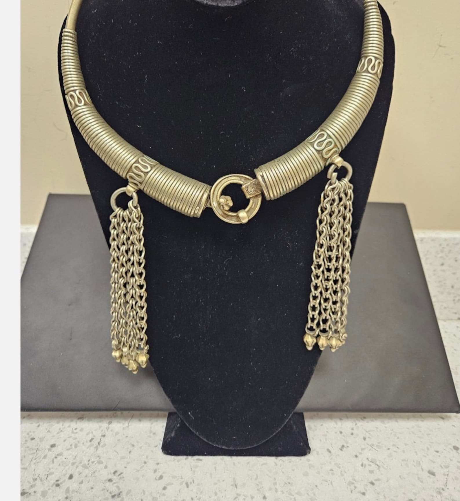 Vintage Gujarati Silver Tribal Torque Choker With Unique Handcrafted ...