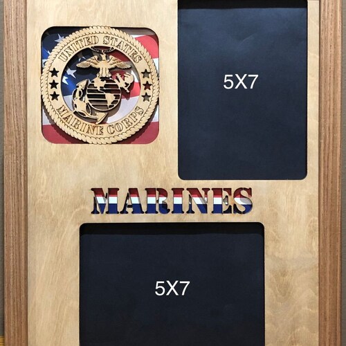 8x10 US Marine Laser Engraved Picture Frame With 5x7 Photo - Etsy