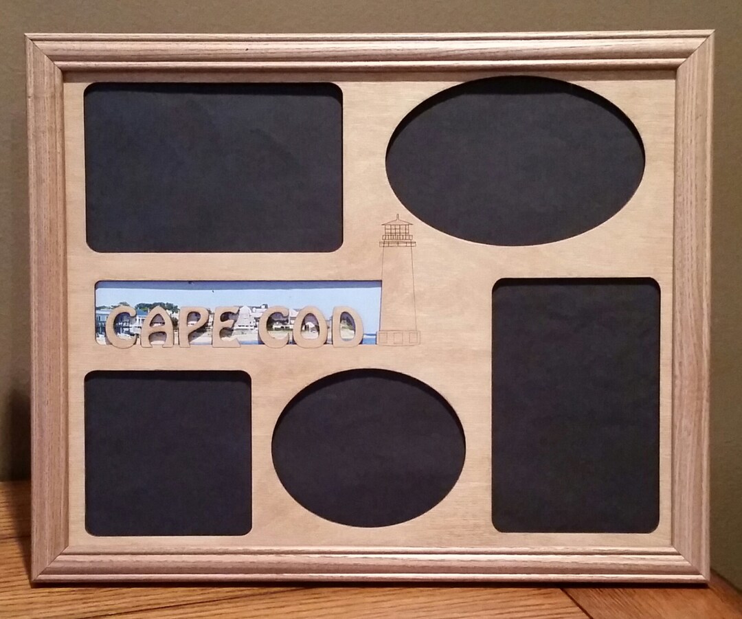 11x14 Cape Cod Laser Engraved Picture Frame With 5 Photo Holes W/beach ...