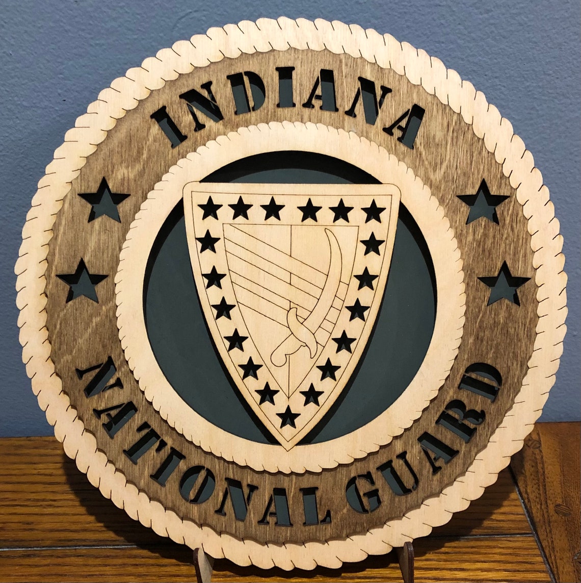 Indiana National Guard Wall Tribute Sign Mancave Military Army Nav ...