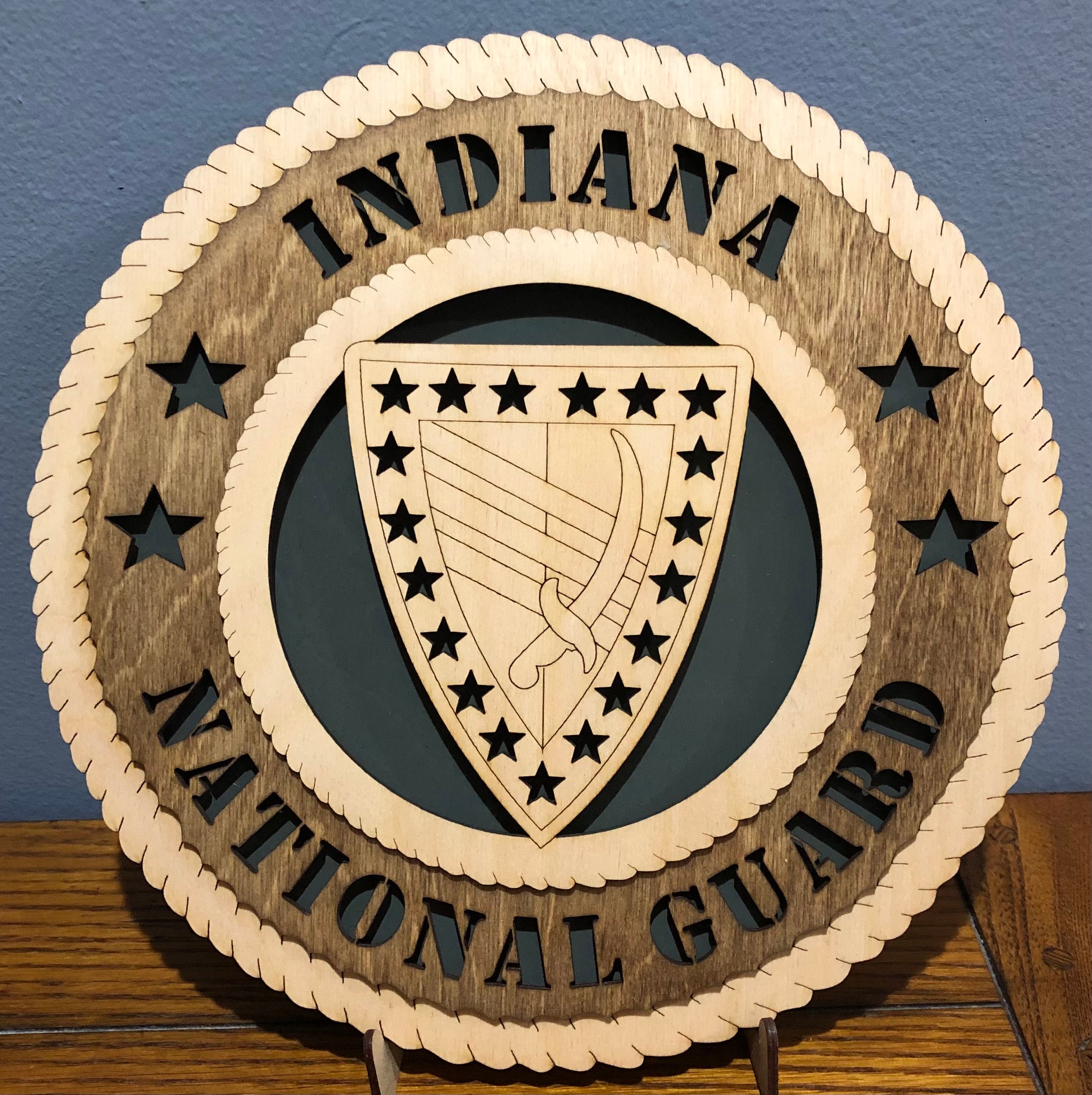 Indiana National Guard Wall Tribute Sign Mancave Military Army Nav ...