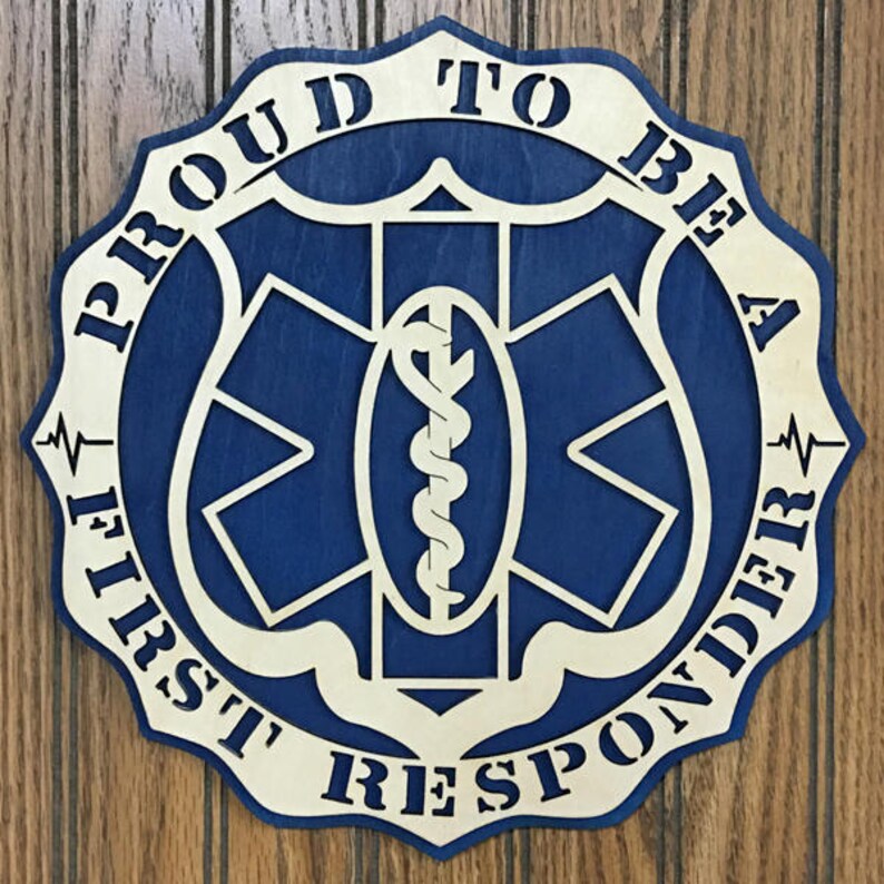 First Responder Wood Sign Mancave Proud to Be a First - Etsy