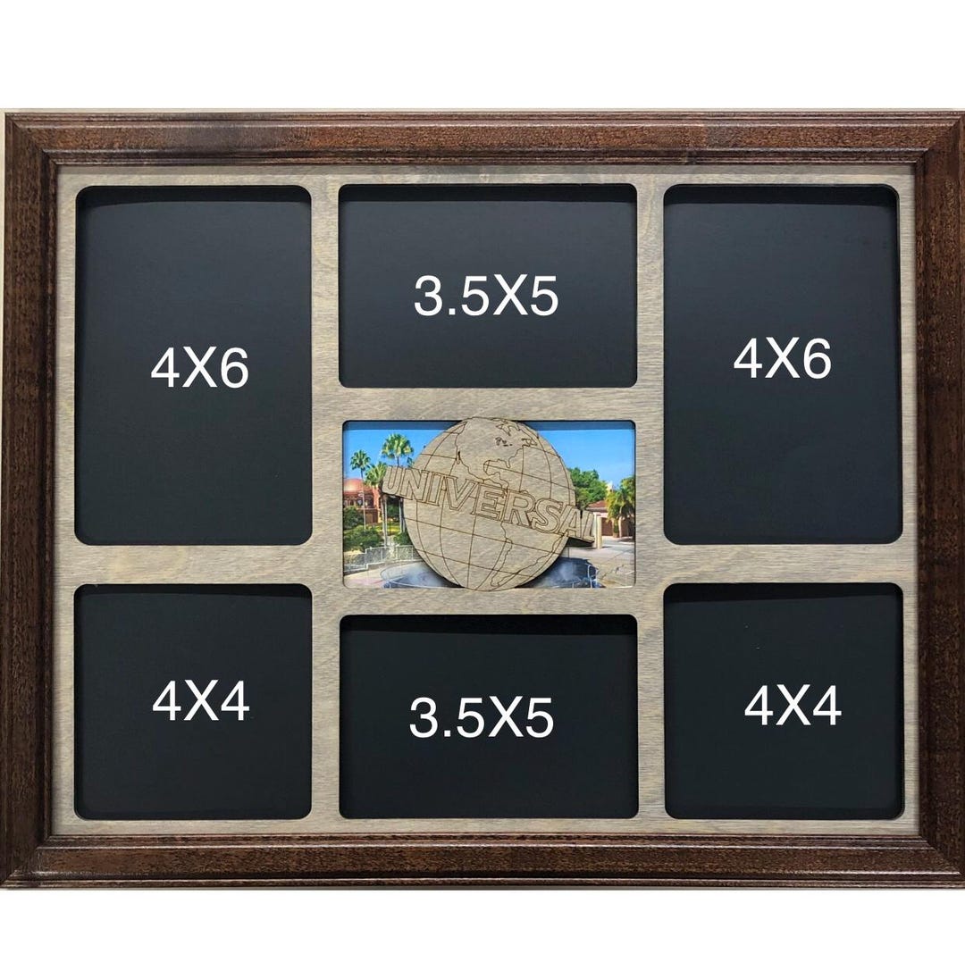 11x14 Universal Vacation Laser Engraved Picture Frame With 6 Photo ...
