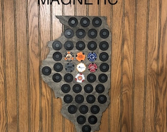 USA Map Magnetic Poker Chip Motorcycle Display Fits 50 Harley-davidson ...