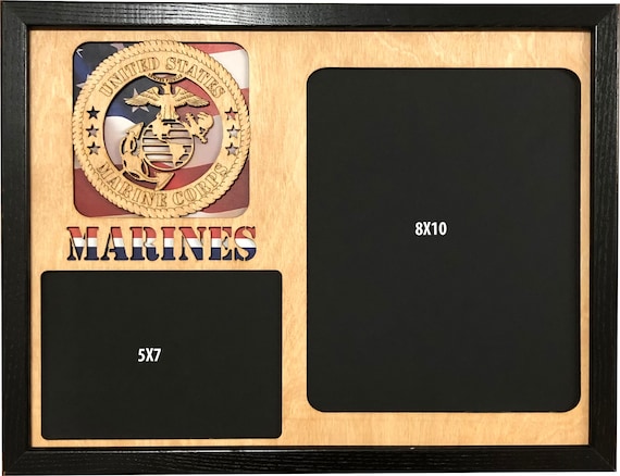 12x16 US Marine Laser Engraved Picture Frame and Matte With 2 - Etsy
