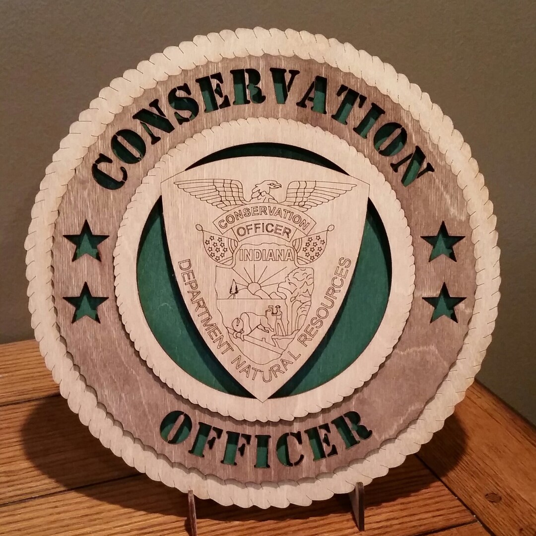 Conservation Officer Indiana Wall Tribute Mancave Protect and Serve ...