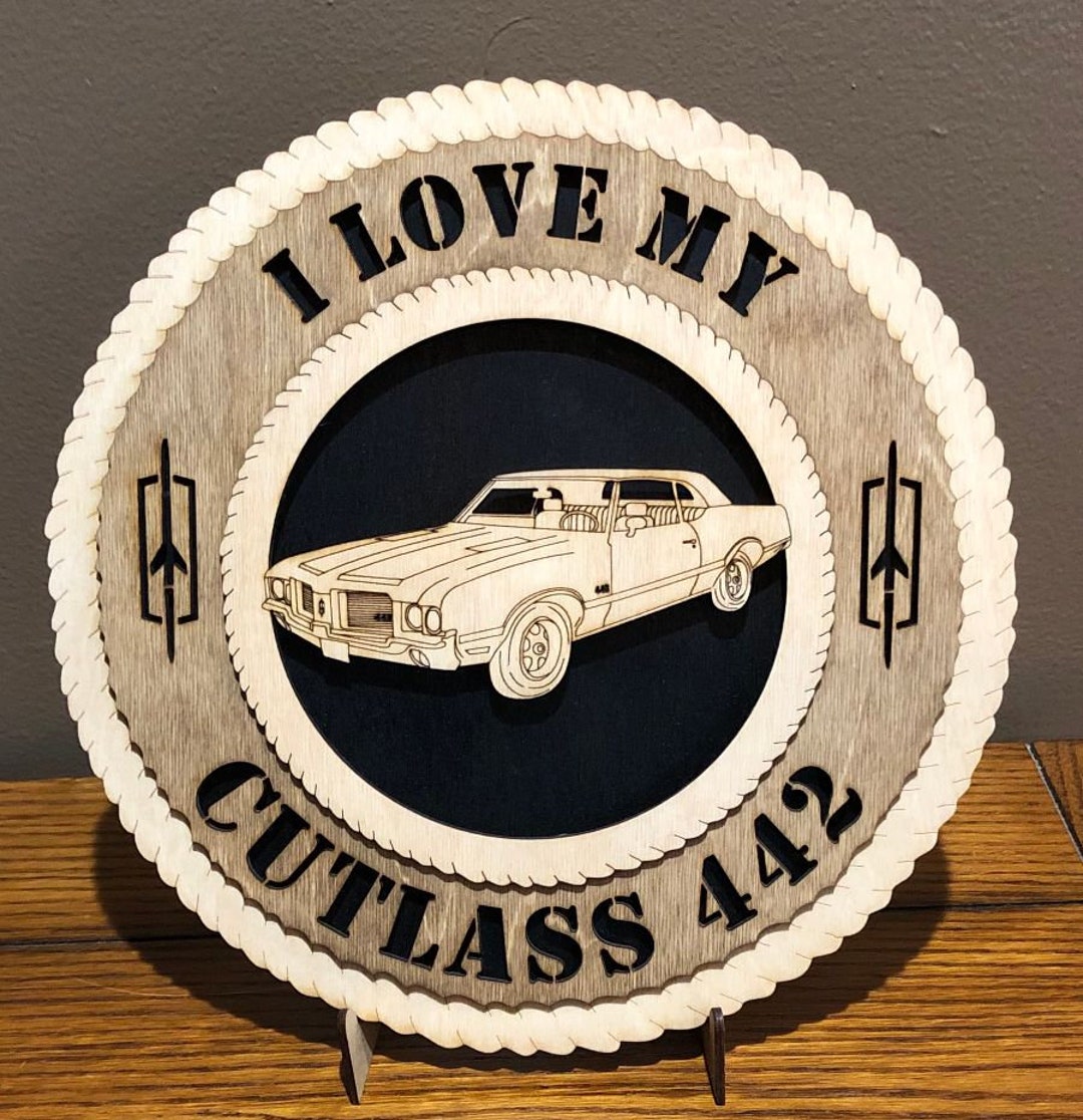 Cutlass 442 Laser Engraved Wall Tribute Can Be Personalized Mancave ...