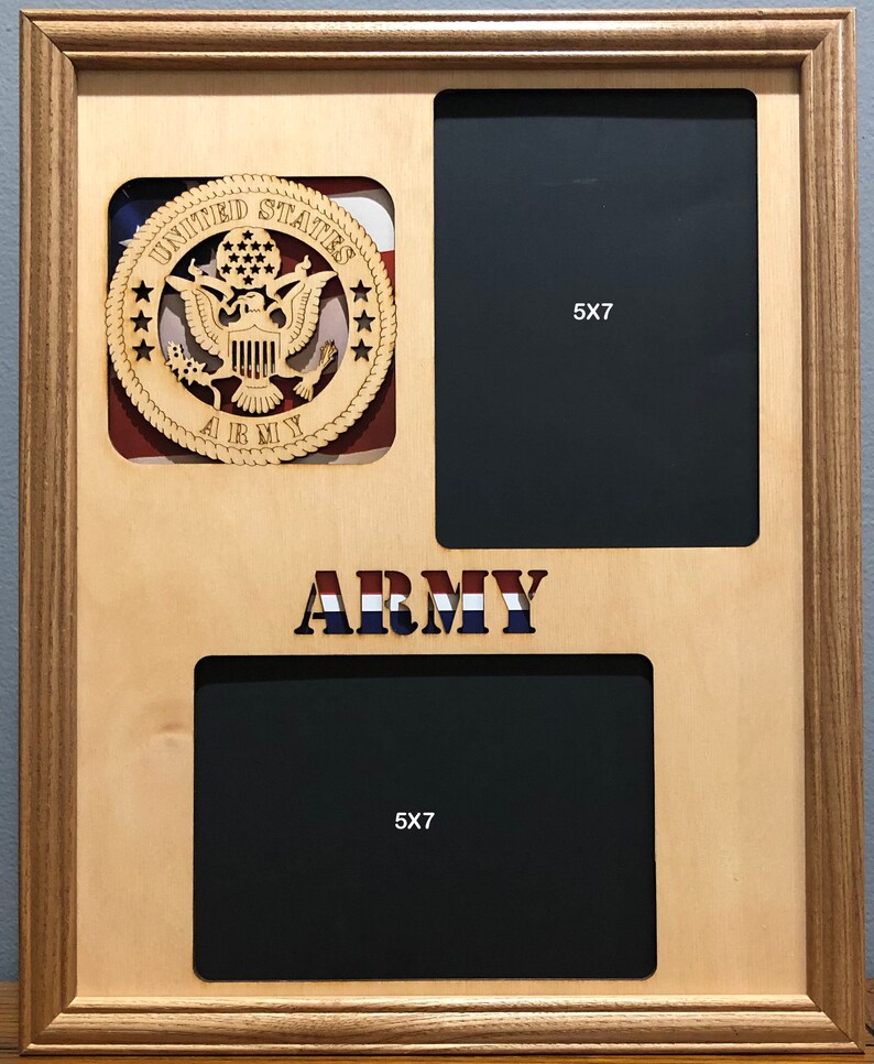 11x14 US Army Laser Engraved Picture Frame With 2 5x7 Photo - Etsy
