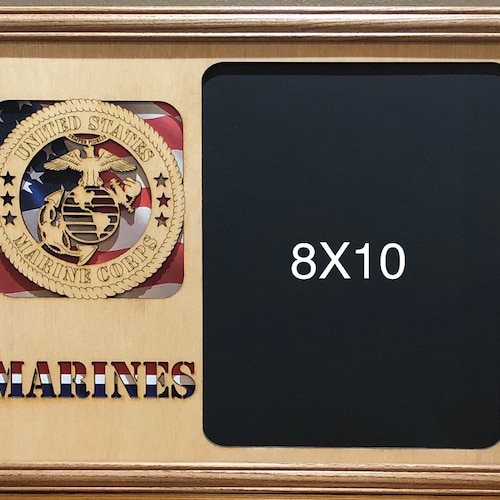 8x10 US Marine Laser Engraved Picture Frame With 5x7 Photo - Etsy