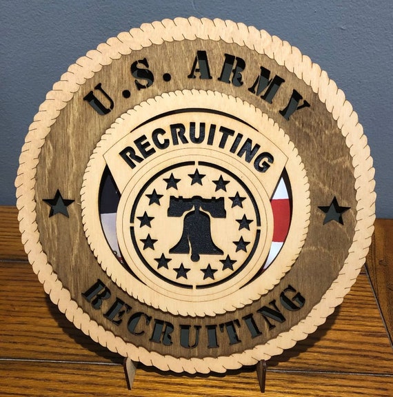 U.S. Army Recruiting Wall Tribute W/flag Background Mancave - Etsy