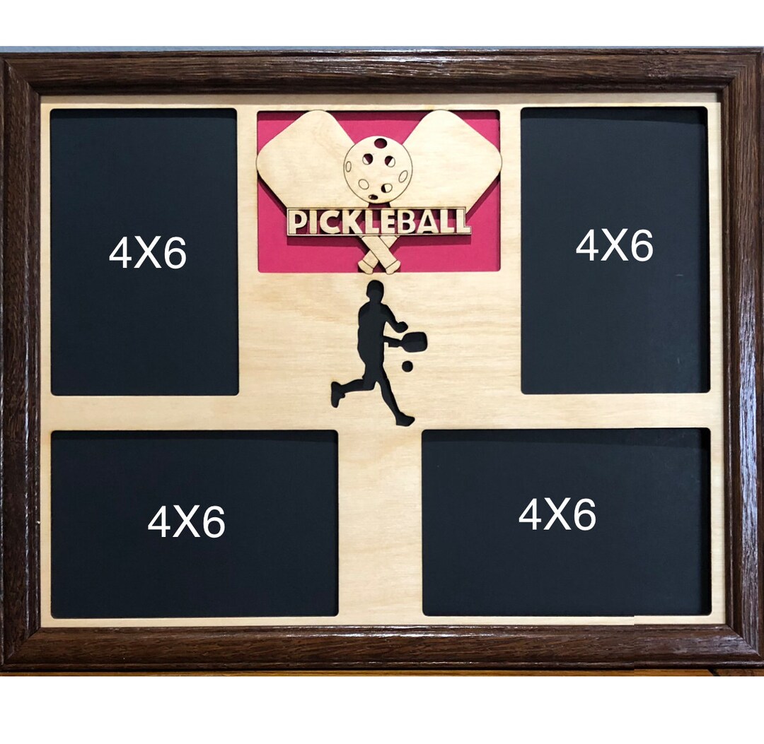 11x14 Pickleball Male Laser Engraved Picture Frame With 4 Photo Holes ...