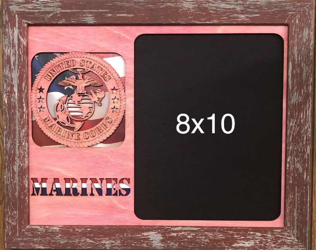 11x14 US Marines Laser Engraved Picture Frame &aqua Red ...