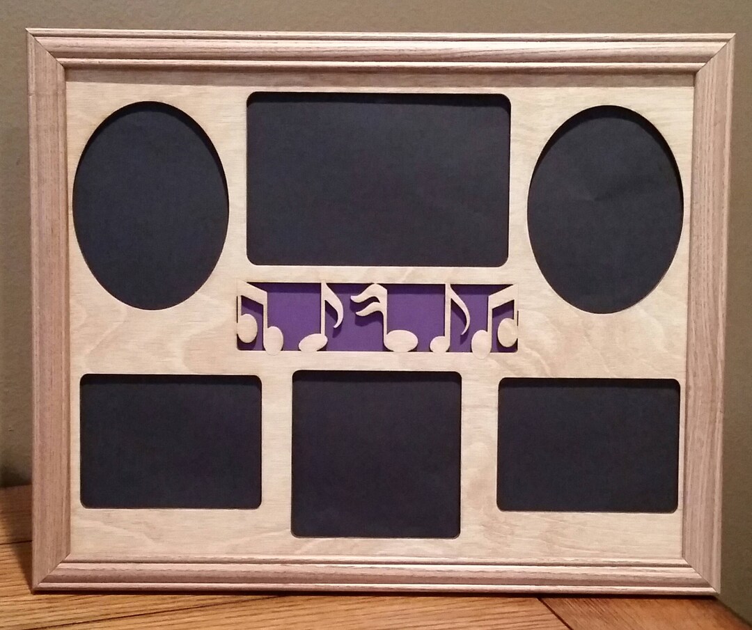 11x14 Band Music Notes Laser Engraved Picture Frame With 6 Photo Holes ...