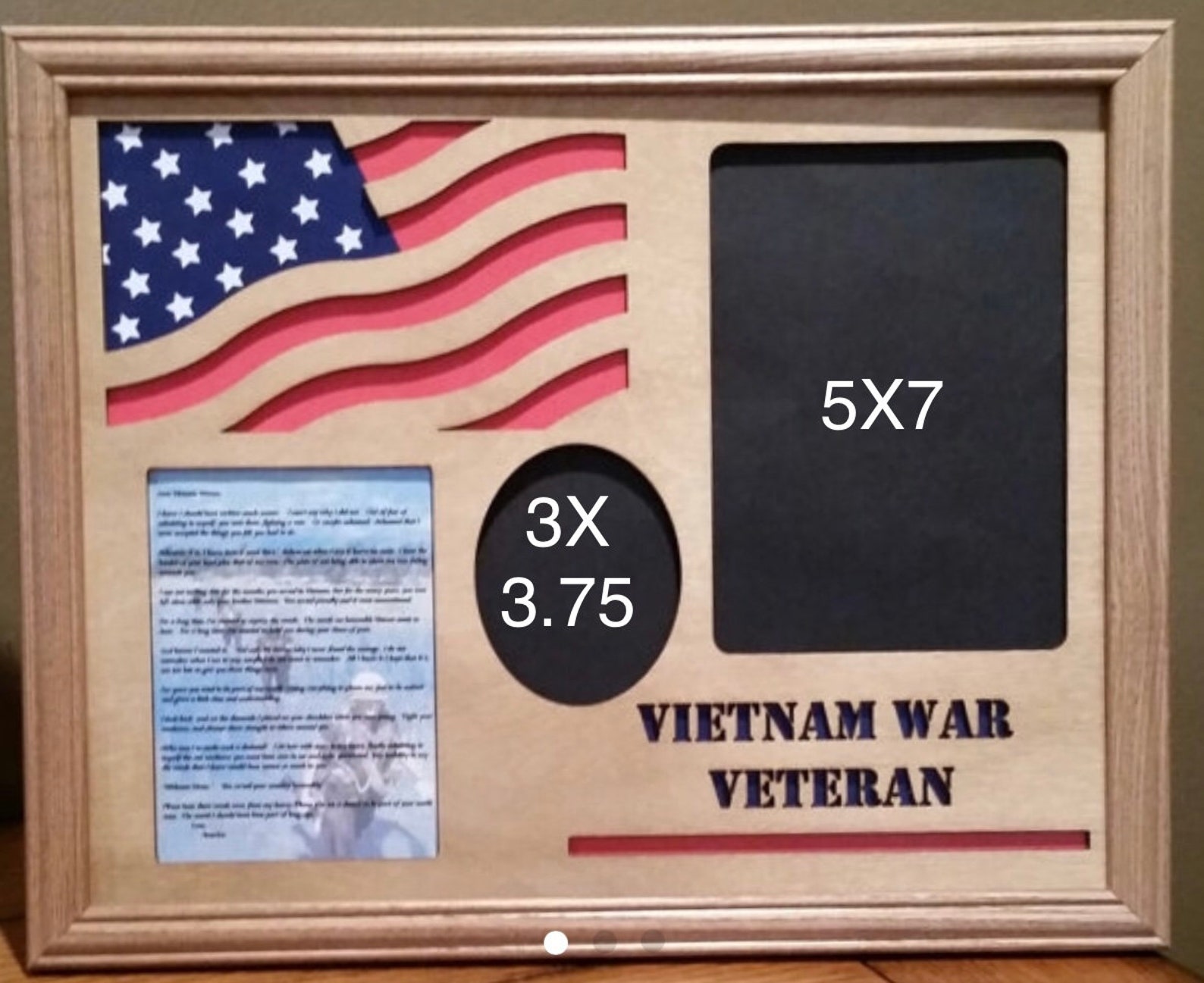 11x14 Vietnam War Veteran Laser Engraved Picture Frame With 2 Photo ...