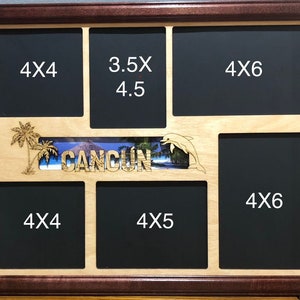 11x14 Cancun Vacation Laser Engraved Picture Frame With 6 Photo Holes ...