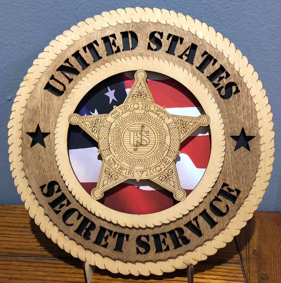 United States Secret Service Wall Tribute Mancave Protect and Serve ...