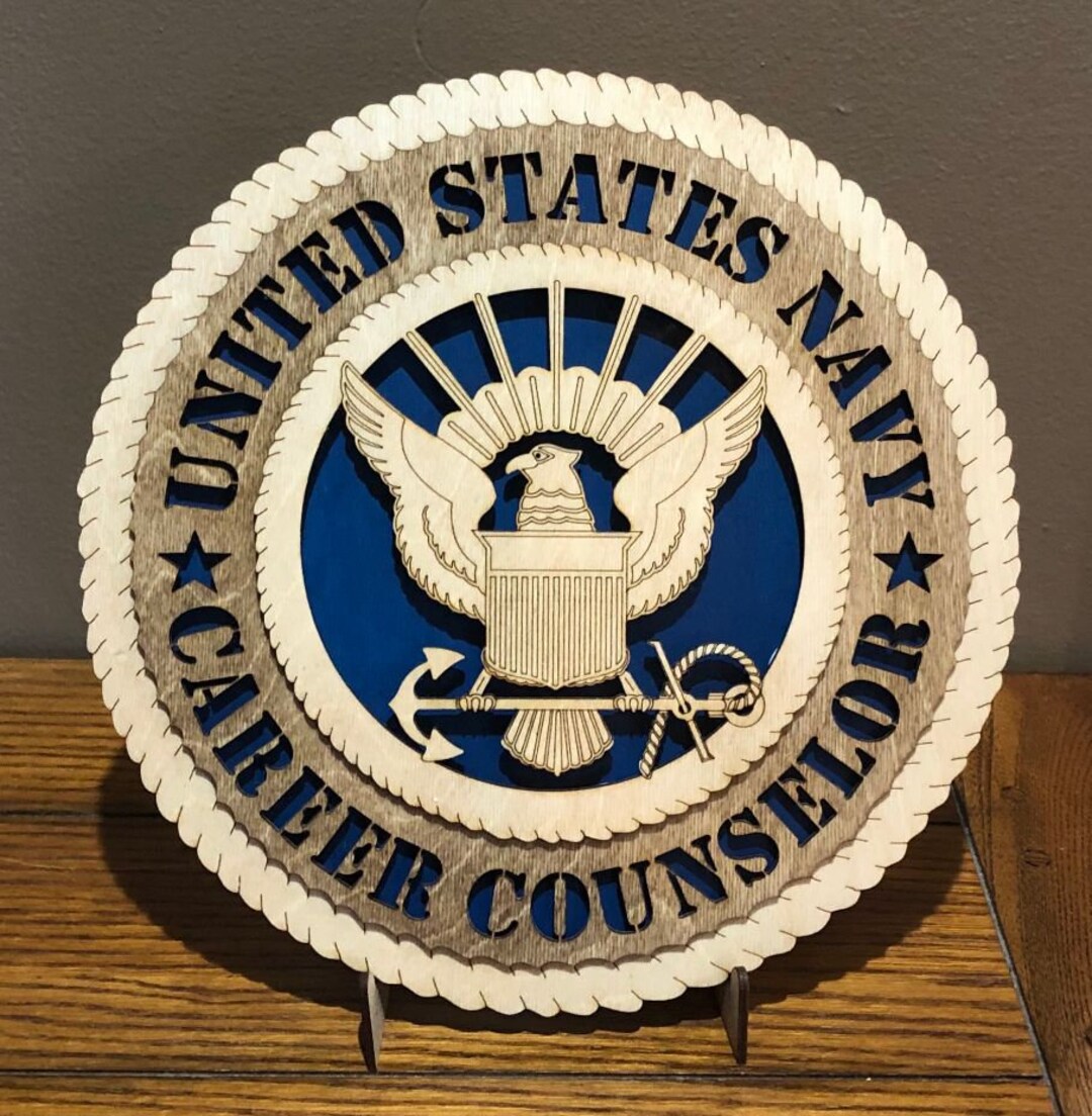 US Navy Career Counselor Wall Tribute Mancave Protect and Serve ...