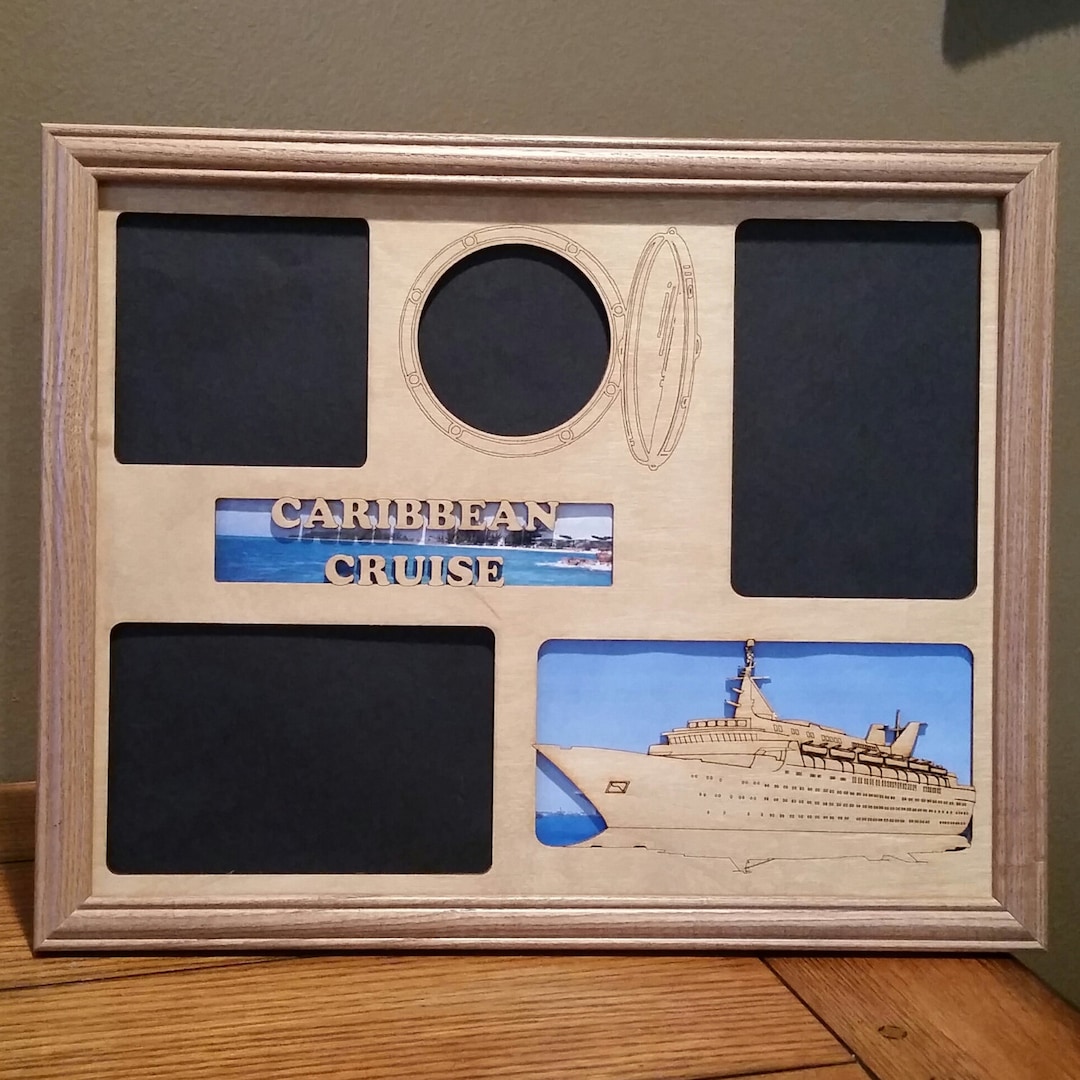 11x14 Caribean Cruise Vacation Laser Engraved Picture Frame With 4 ...