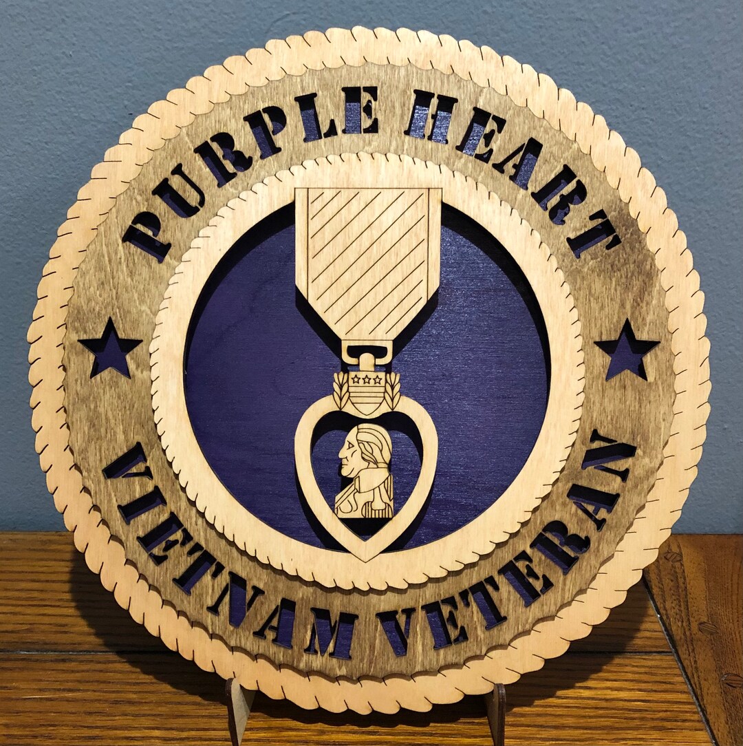 Purple Heart for Military Merit Wall Tribute Mancave Personalized ...