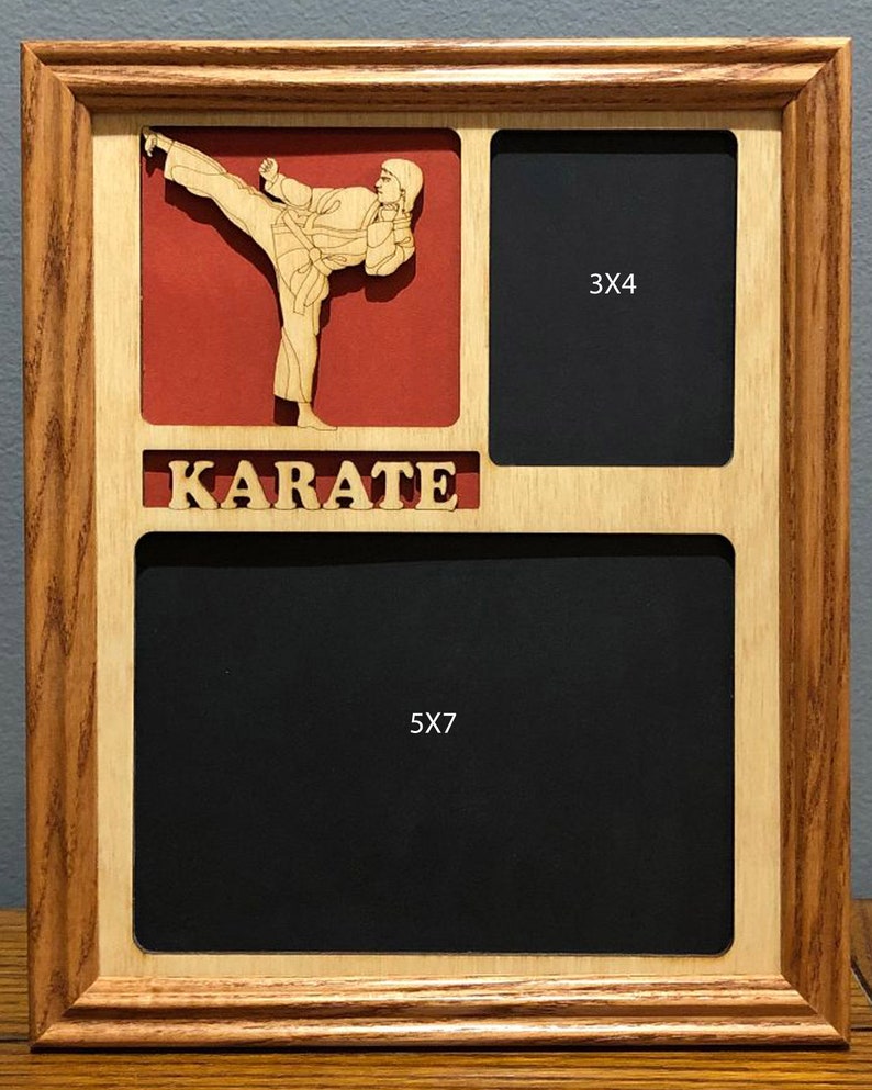 8x10 Karate Laser Engraved Picture Frame with 2 photo hole | Etsy