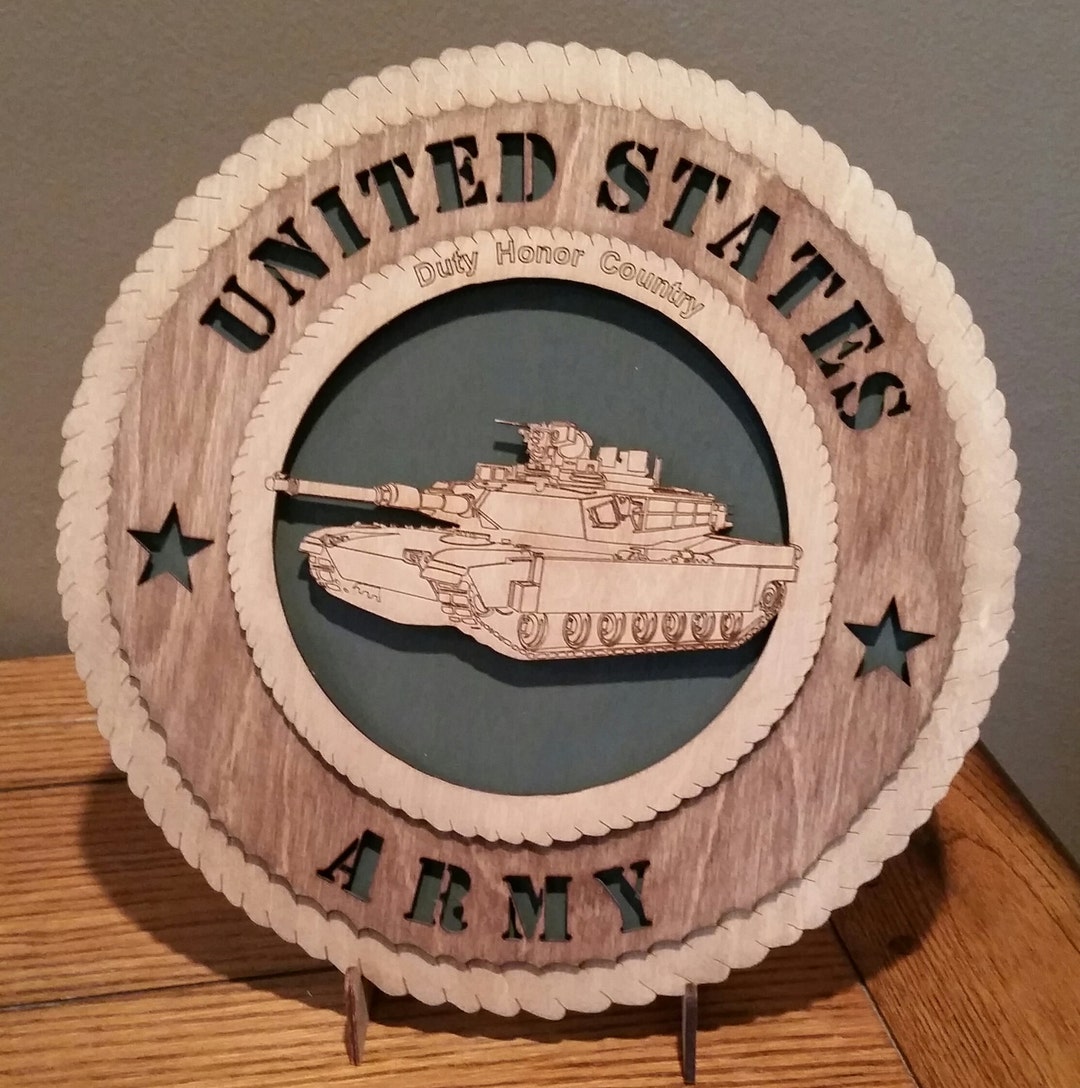 US Army Tank Wall Tribute Sign Mancave Military Armynavyairforcemarines ...