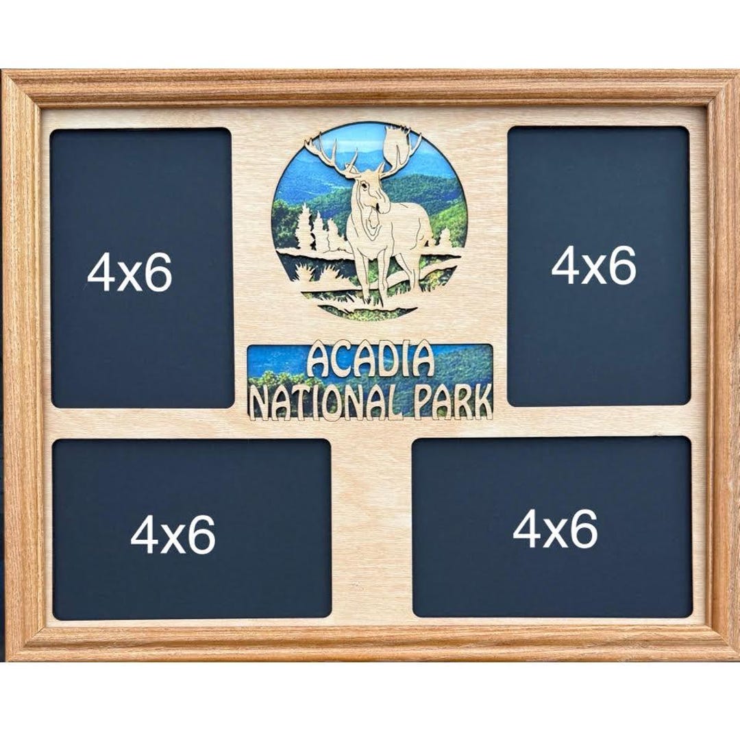 11x14 Acadia National Park Vacation Laser Engraved Picture Frame With 4 ...