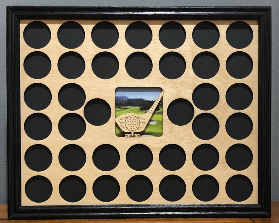 Golf Ball Markers Poker Chip Frame Display Insert and Frame Fits 38 ...