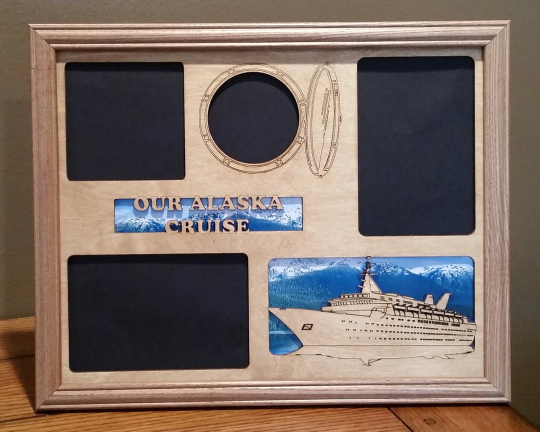 11x14 Alaska Cruise Vacation Laser Engraved Picture Frame With 4 Photo ...